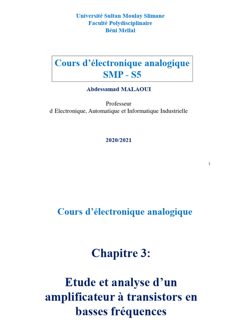 Chap3 Cours SMP S5 | PDF