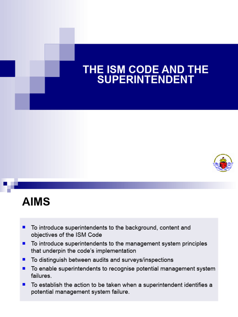 ISM Code Overview for Superintendents | PDF | Business
