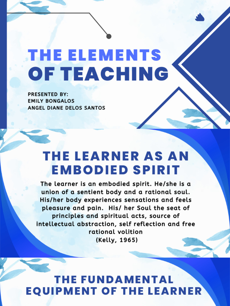 The Elements of Teaching 1 | PDF
