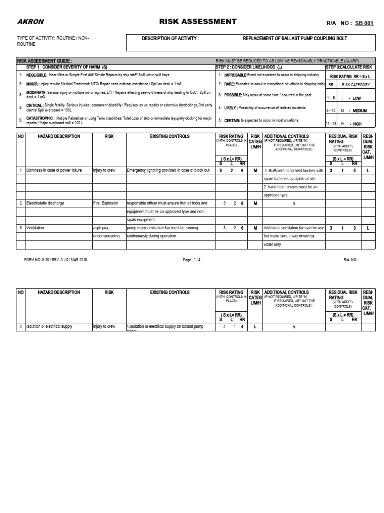 LARA - RA - Replacement of Ballast Pump Coupling Bolt | PDF