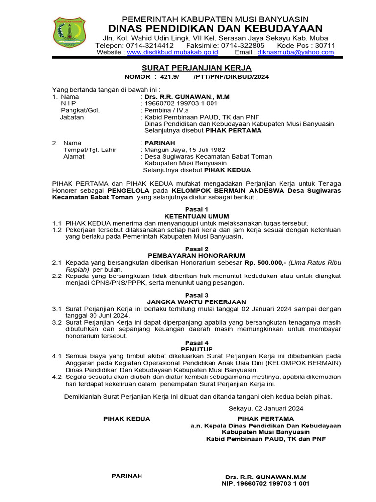 SPK KB Andeswa 2024 | PDF