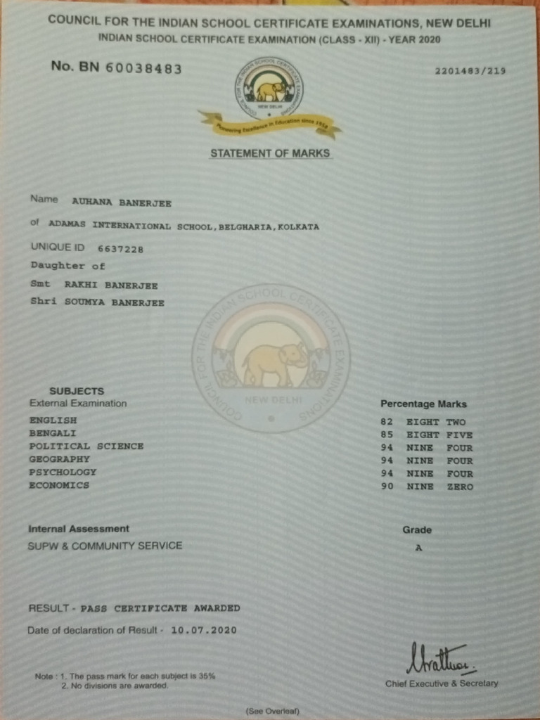 12 marksheet and pass certificate | PDF | Schools | Vocational Education