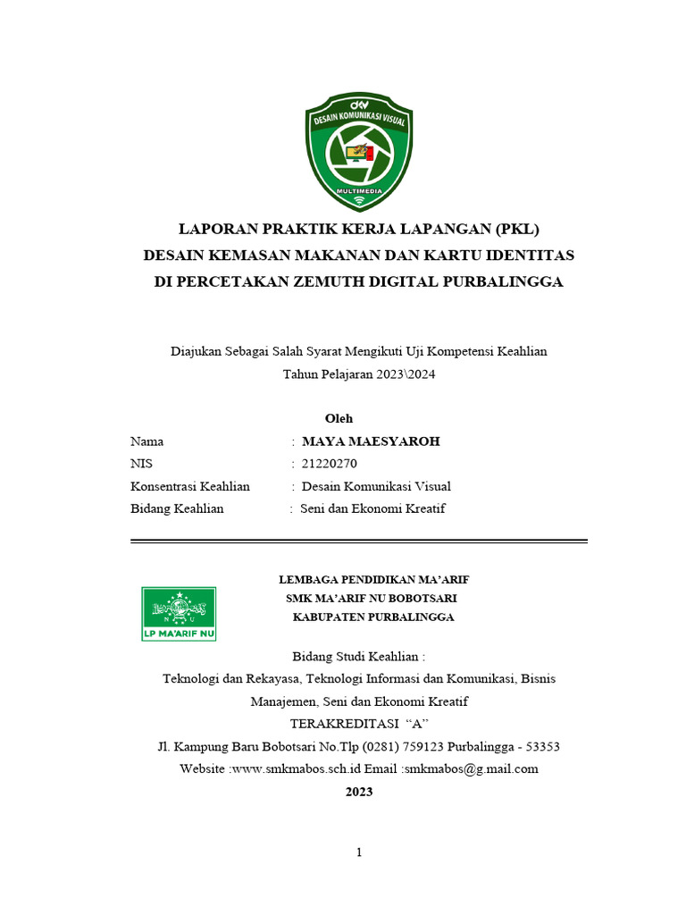 Lap PKL Maya Ok | PDF