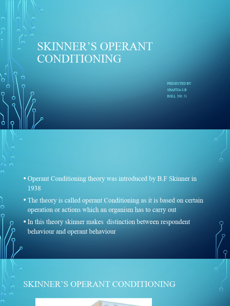 Skinner's Operant Conditioning | PDF