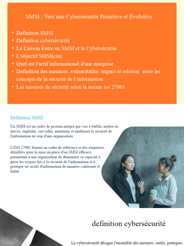 SMSI et Cybersécurité : Définition et Liens | PDF | Affaires ...