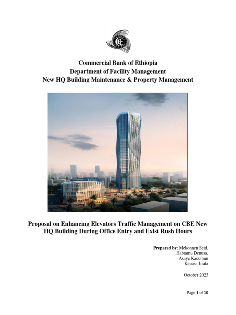 Proposal On Elevators Traffic Jam | PDF