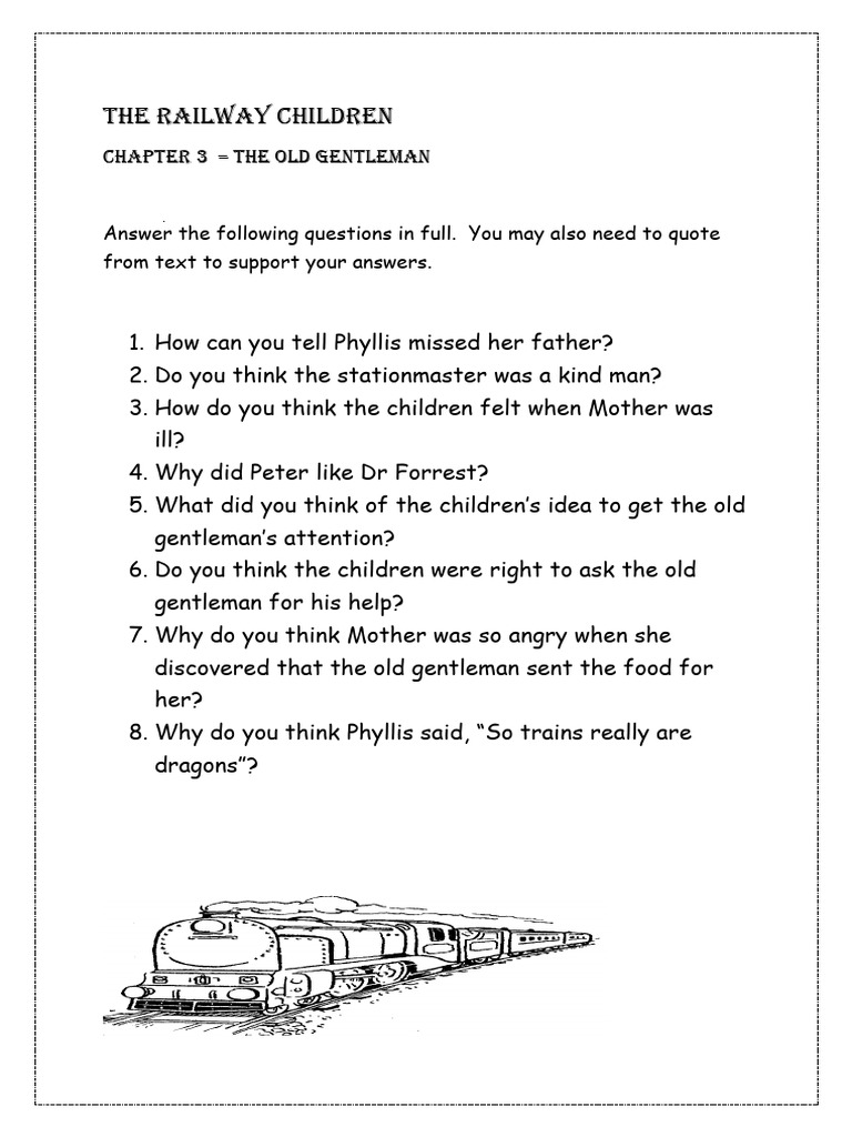 Railway Children Chapter 3 & 4 Q&A | PDF
