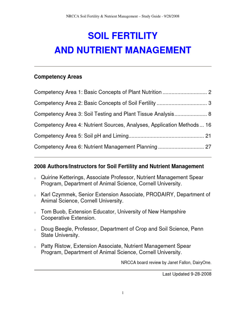 Nutrient Management | PDF