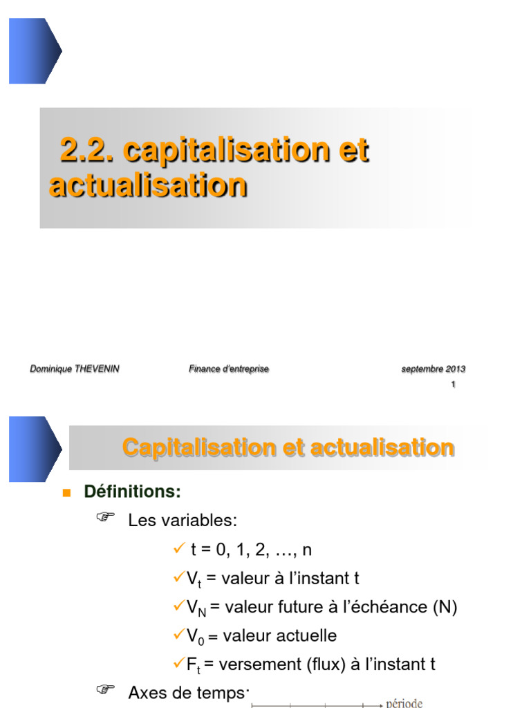 2.2. Capitalisation Actualisation | PDF