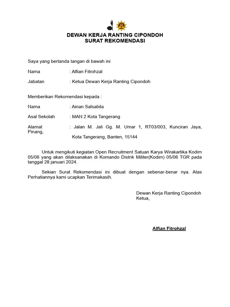 Memo Rekomendasi Dkr Pdf