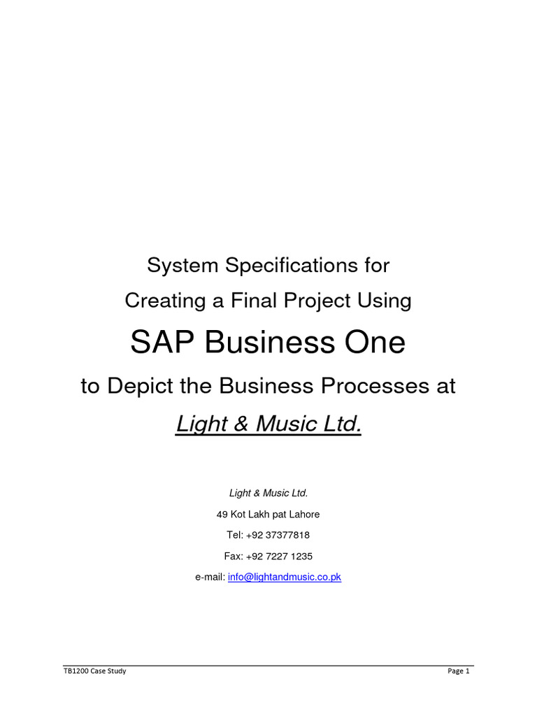 SAP Business One Implementation Guide | PDF | Accounts Payable | Value Added Tax