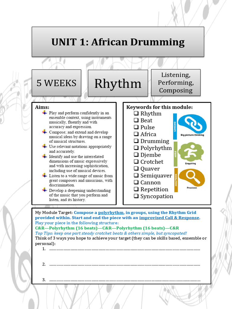 African Drumming Booklet - DIGITAL | PDF | Rhythm | Music Theory