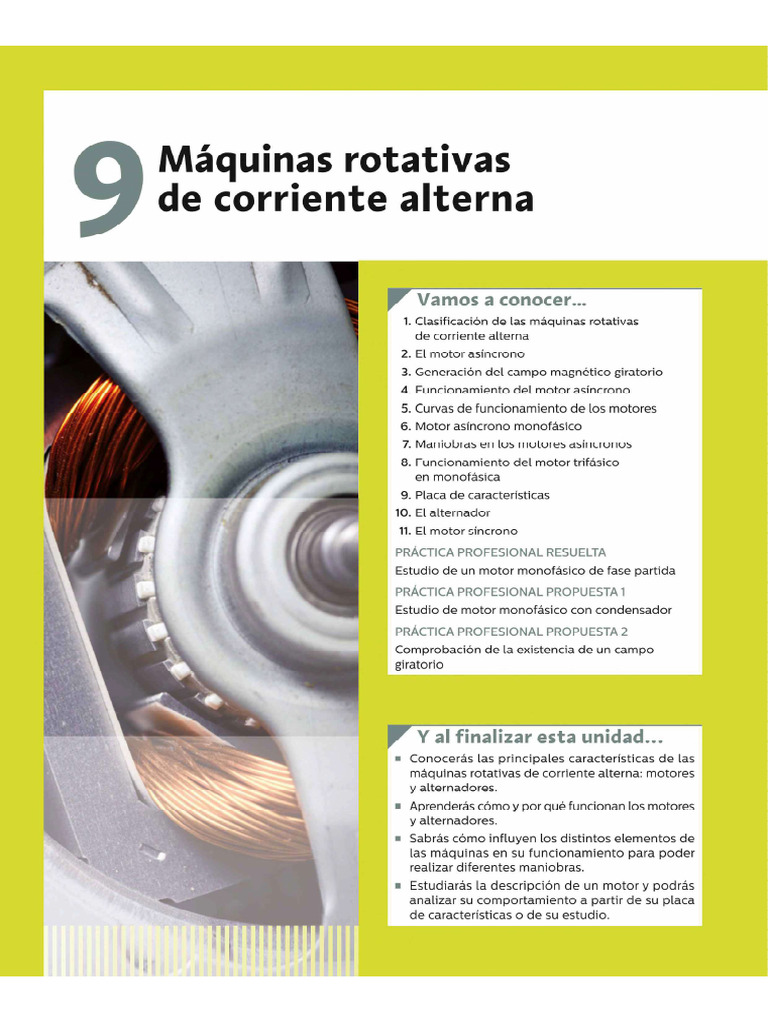 U.D.10 y U.D.11 - Maquinas Rotativas Corriente Alterna y CC (58 Pag) | PDF