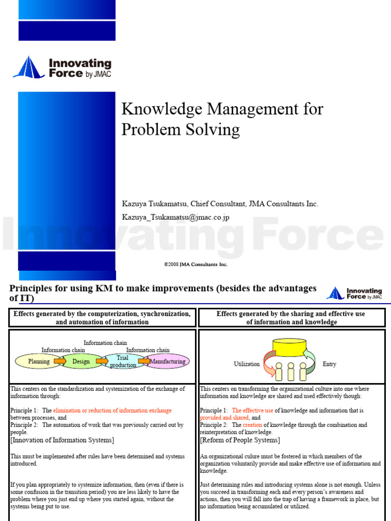 Knowledge Management For Problem Solving | PDF