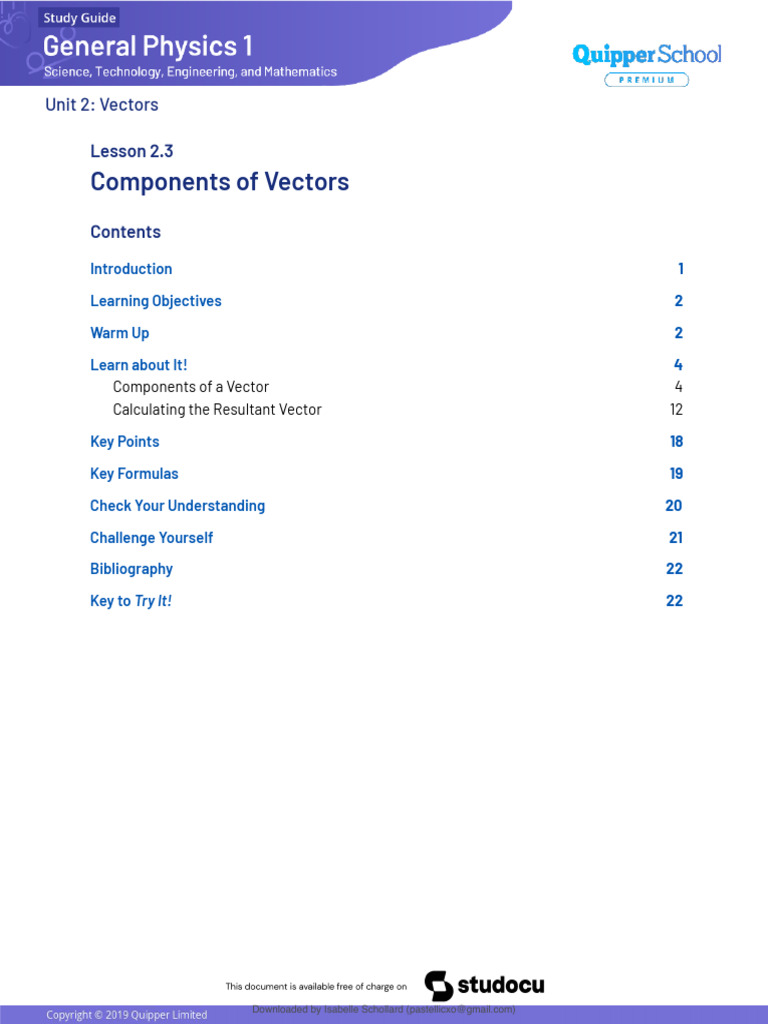 components-of-vectors | PDF | Trigonometric Functions | Triangle