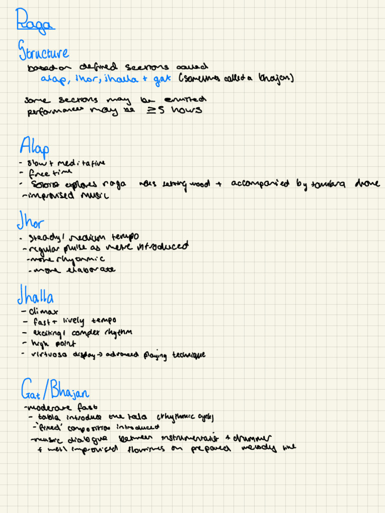 Raga Performance Notes | PDF