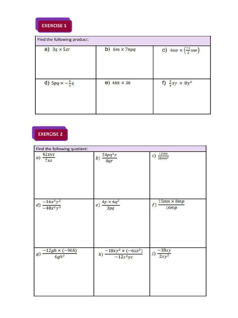 Latihan Algebra Math 1 - Modul | PDF