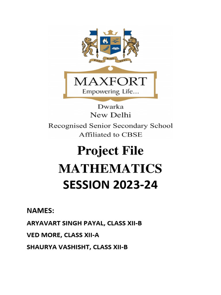 Maths Project | PDF