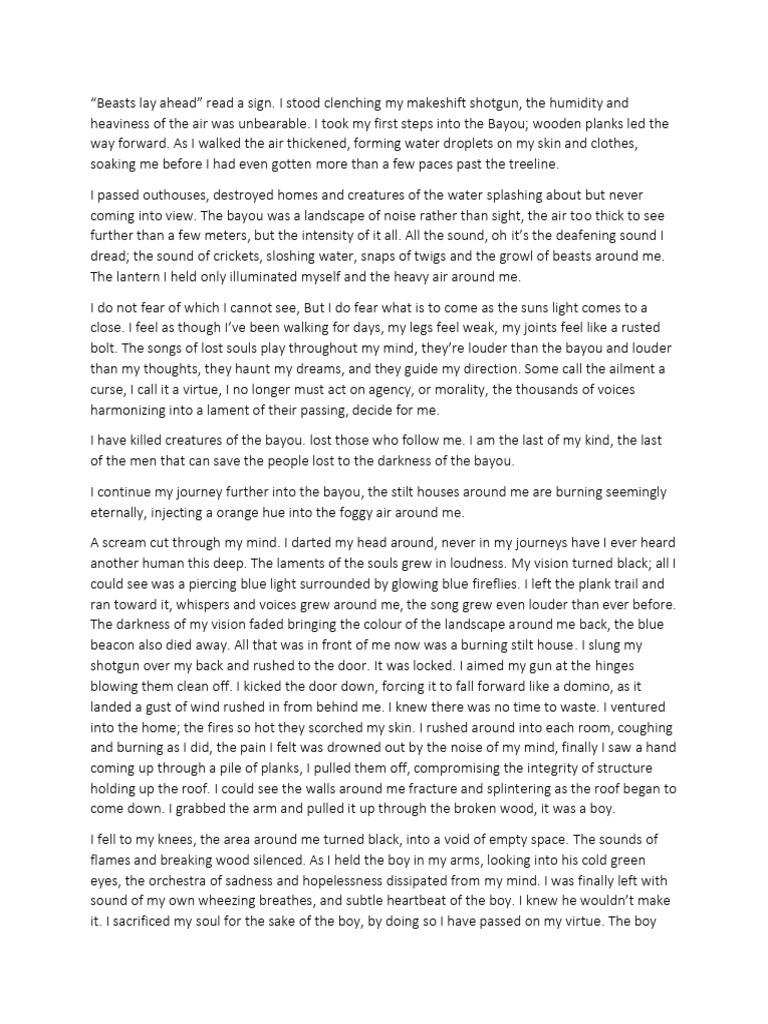 Imaginative Writing Piece | PDF | Art | Mystery, Thriller & Crime Fiction