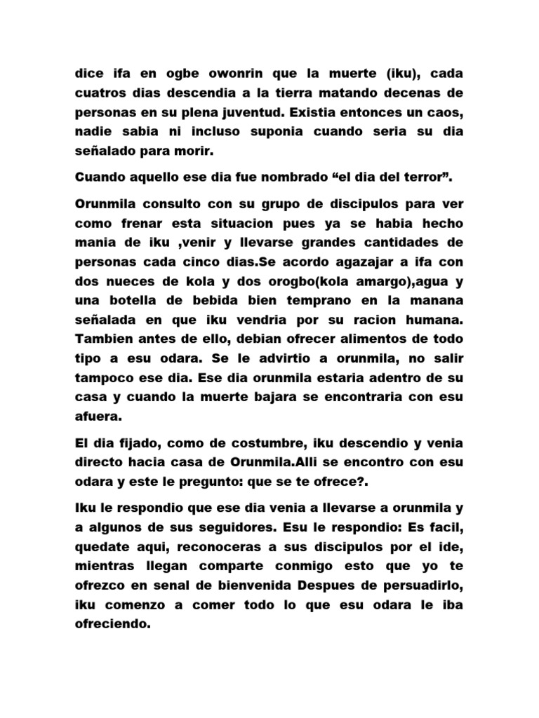 Porque Ose Ifa | PDF | Religión étnica | Religiones religiosas