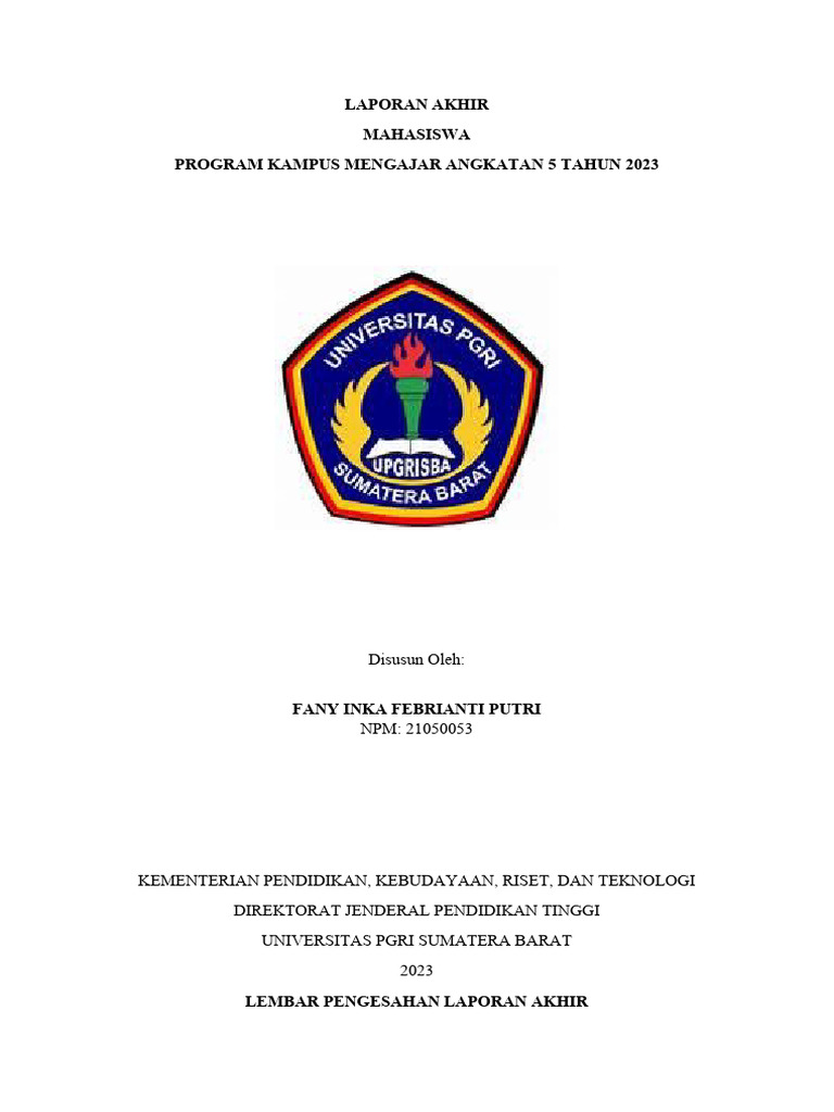 Laporan Akhir Fany Inka | PDF