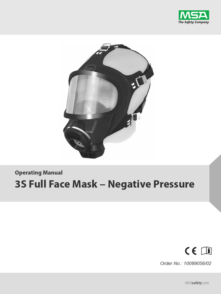 3S Full Face Mask - Negative Pressure - Operating Manual - GB | PDF