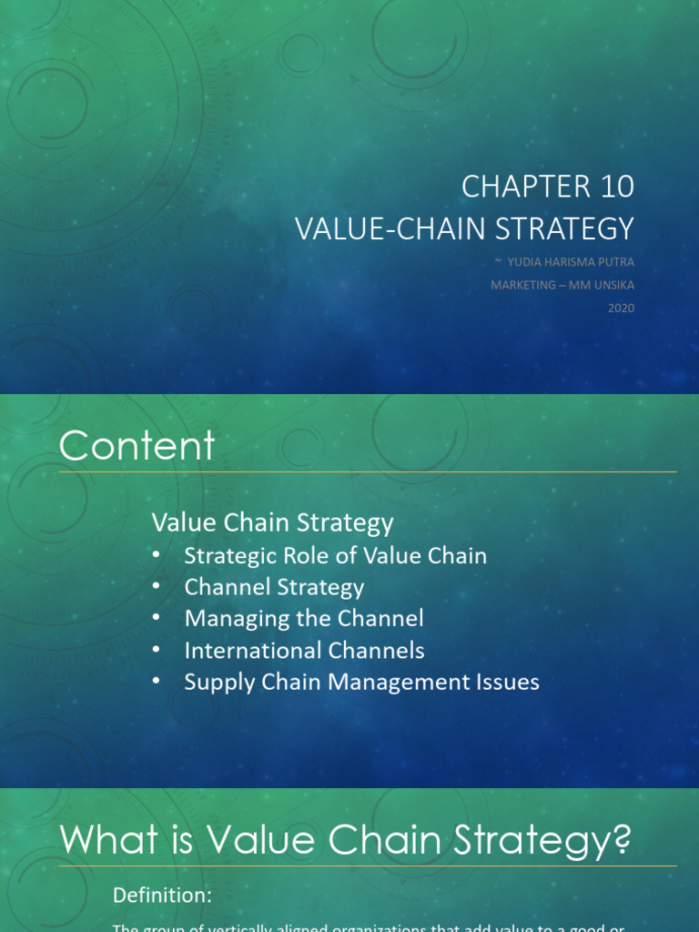 Chapter 10 VALUE CHAIN STRATEGY - YUDIA HP 050 | PDF