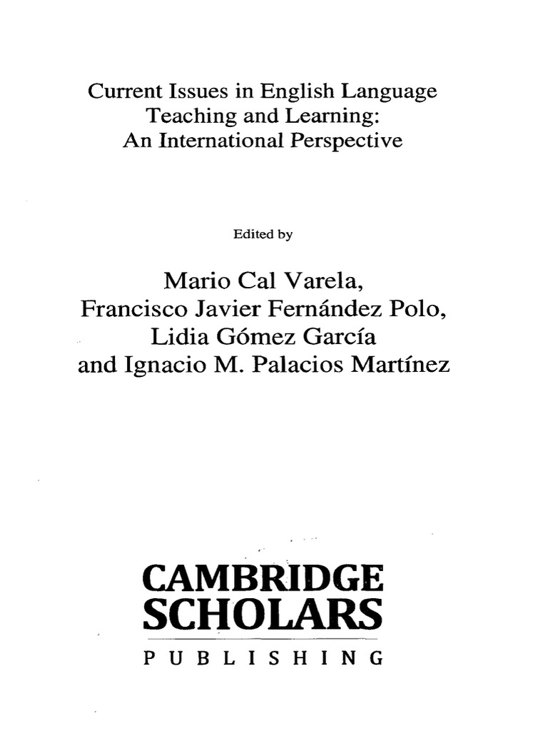 Current Issues in English Language Teaching | PDF | English As A Second ...