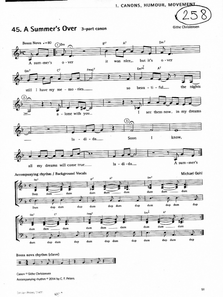 Canon - A Summer's Over | PDF