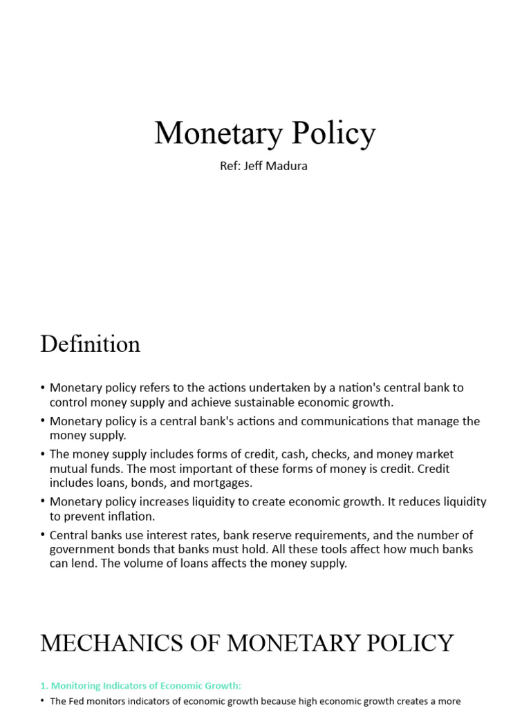 Monetary Policy | PDF