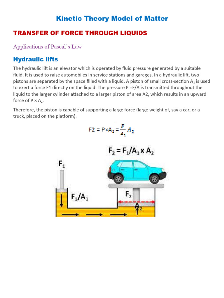 KINETIC MODEL OF MATTER olevels | PDF