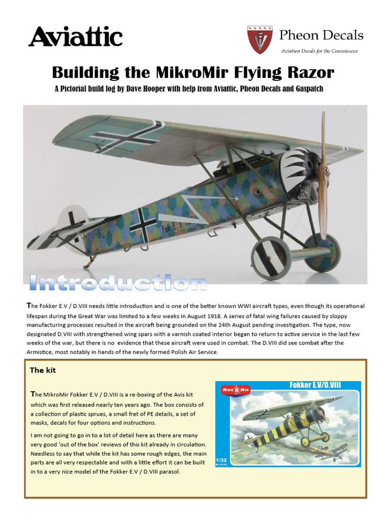 Fokker Ev Build Log | PDF | Fuselage