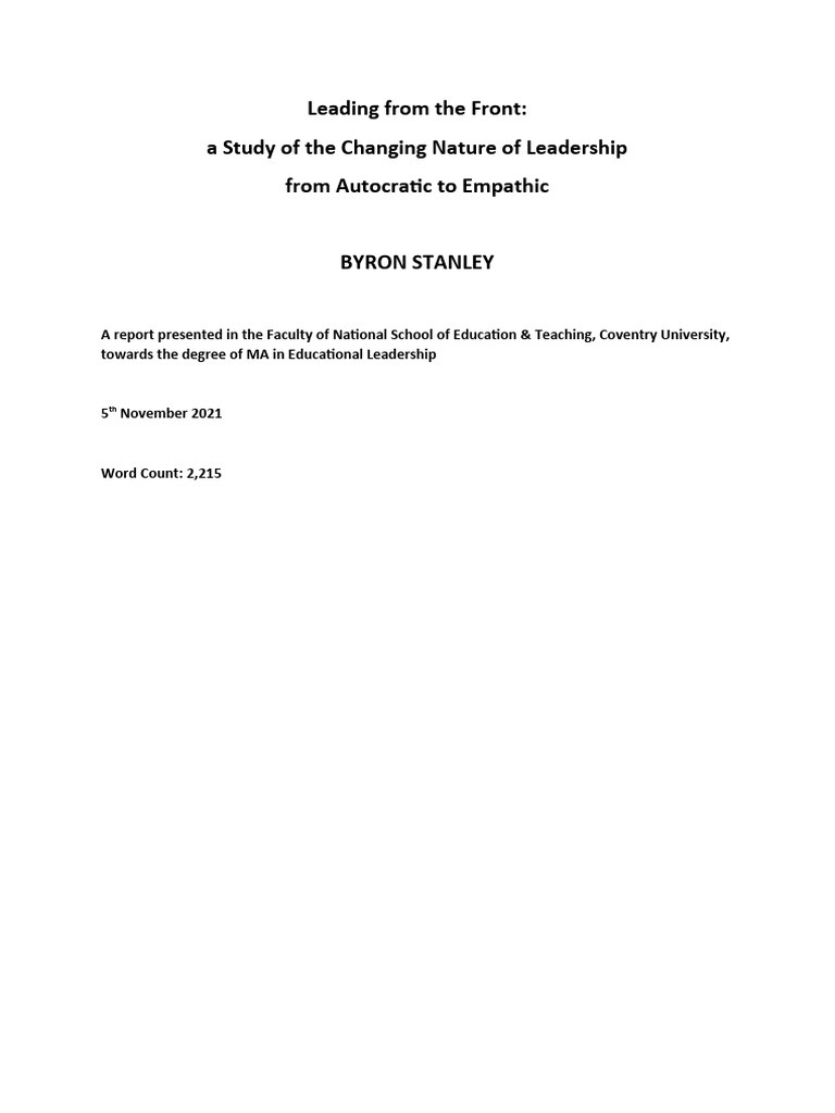 Assignment 1 - Literature Review - BS | PDF