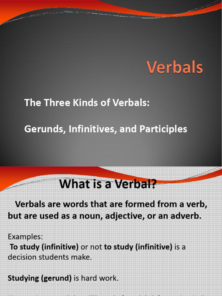 Understanding Verbals: Types & Examples | PDF