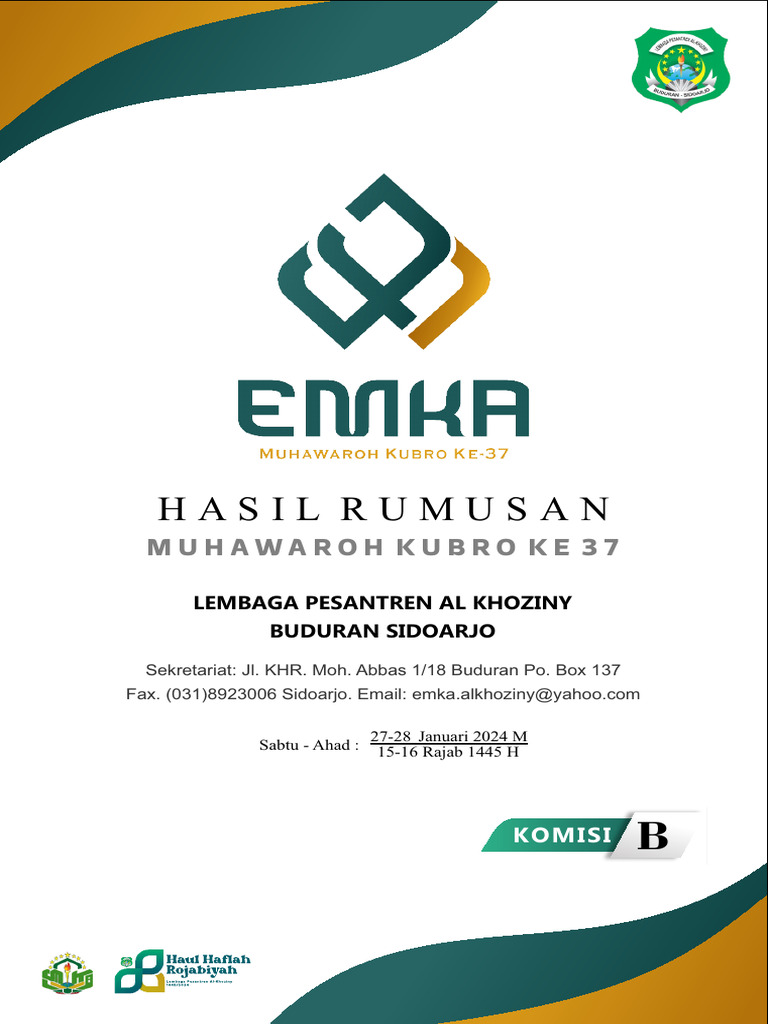 Rumusan Final Emka Ke 37 Komisi B | PDF