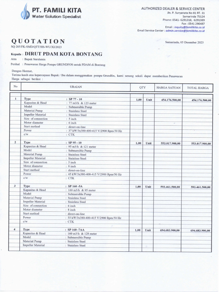 SQ Pdam BTG - SP | PDF
