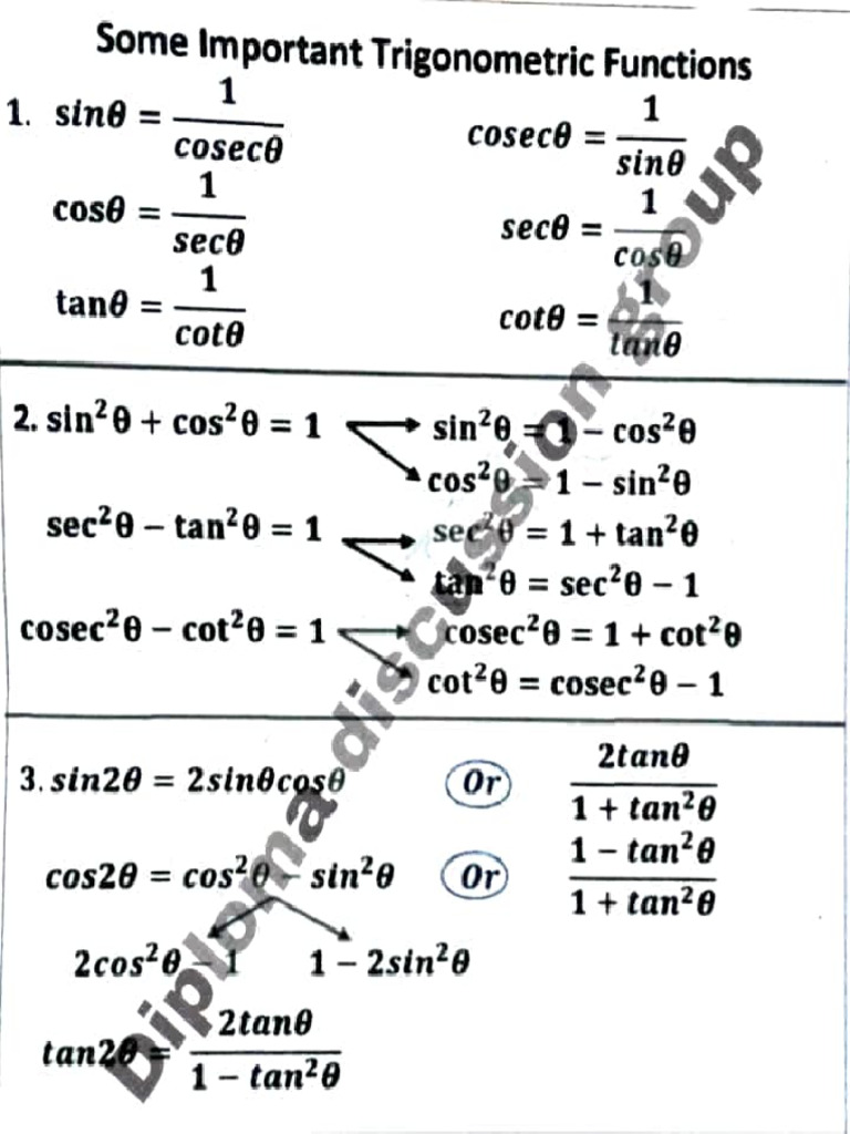 Mathematics formula | PDF | Trigonometric Functions | Mechanics