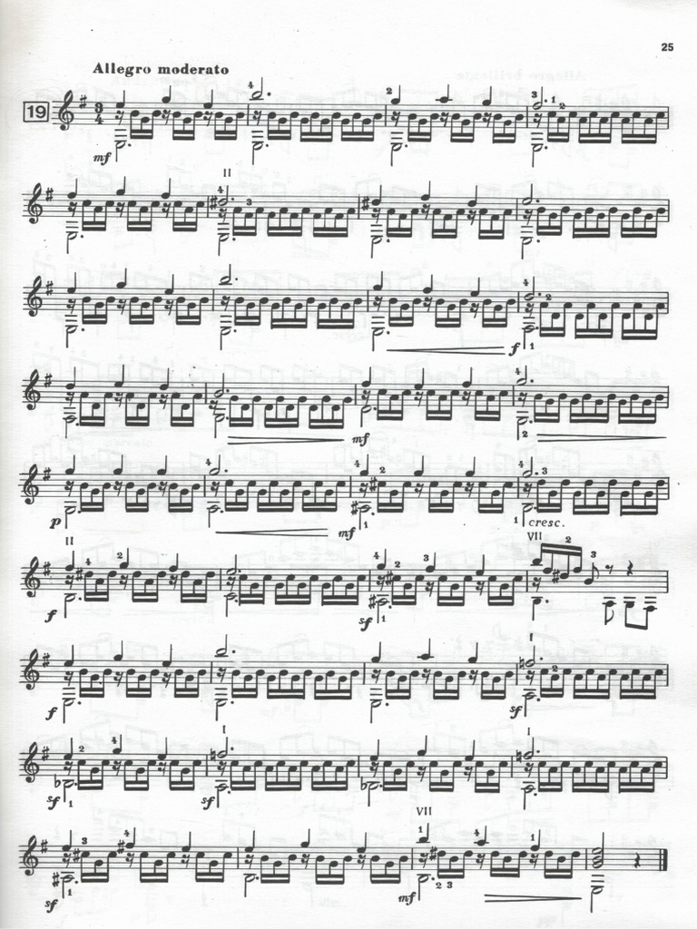 Matteo Carcassi Op. 60 Est 19 | PDF