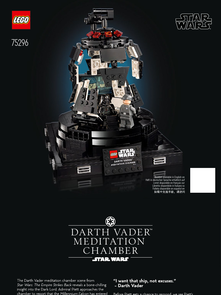 Building instructions for 75296, Darth Vader™ Meditation Chamber, LEGO® Star Wars™ | PDF