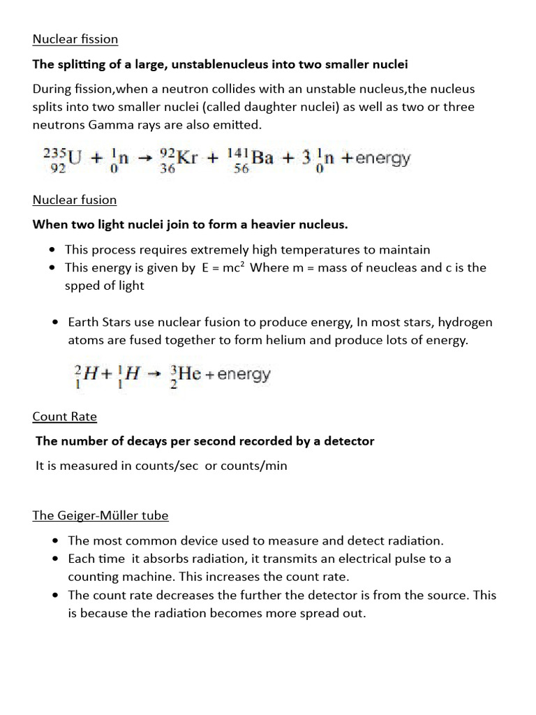 Nuclear Fission | PDF | Science & Mathematics