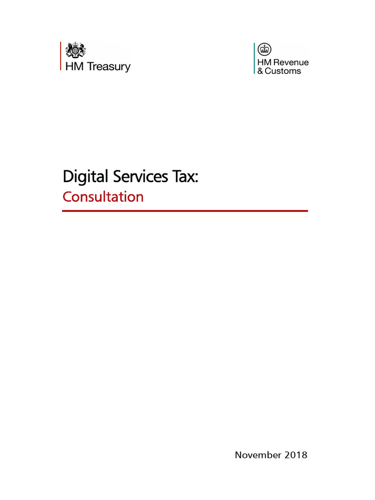 Digital Services Tax - Consultation Document FINAL PDF | PDF