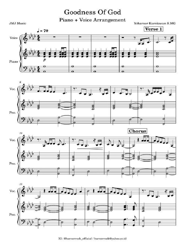 Goodness of God - Merged | PDF