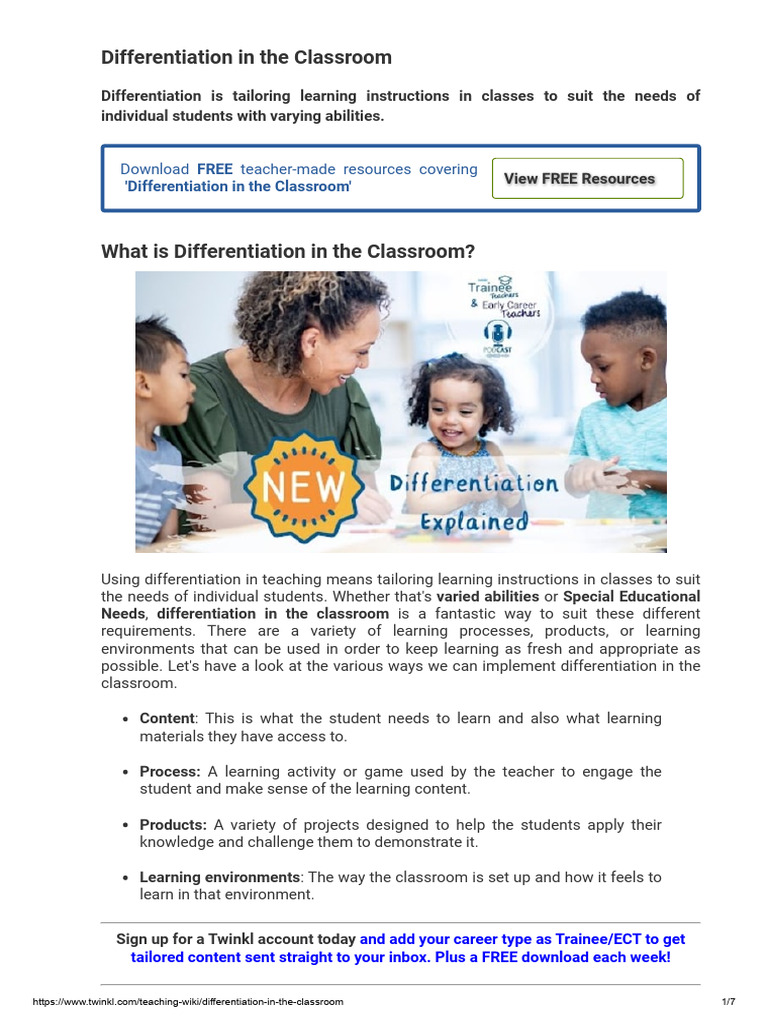 Differentiation in The Classroom - SEN - Twinkl | PDF | Differentiated ...