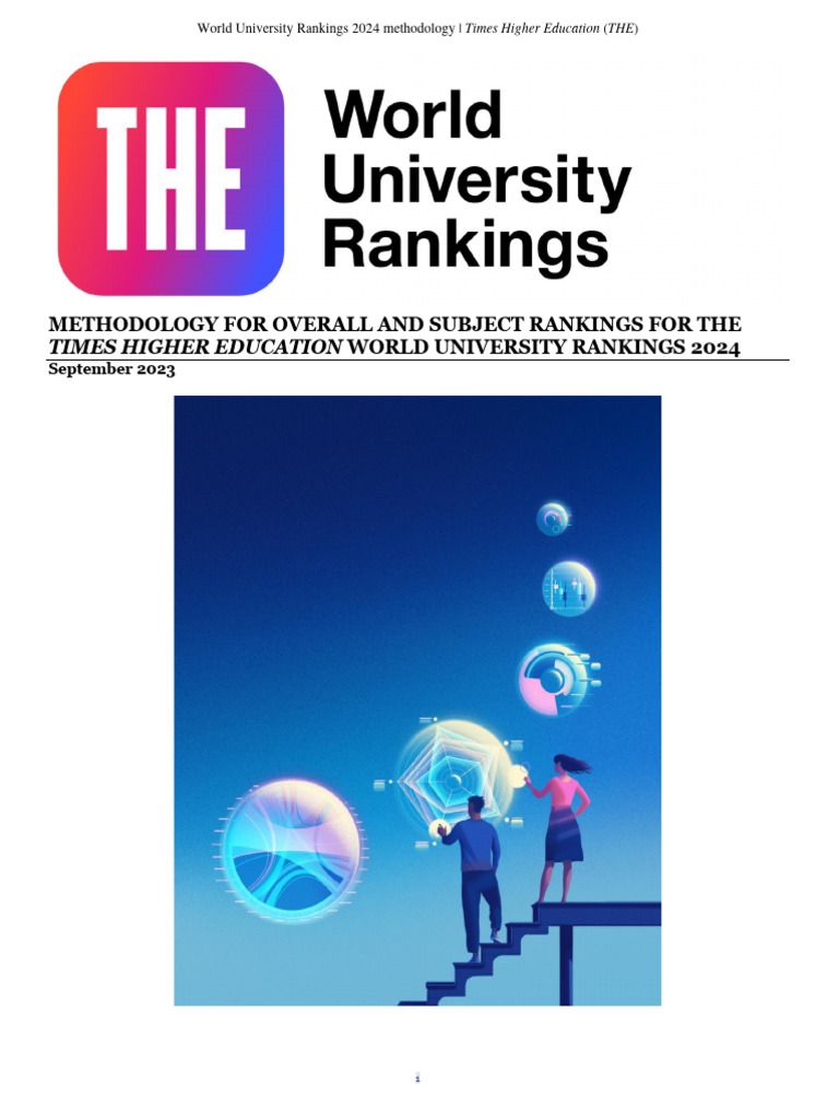 The 2024 World University Rankings Methodology | PDF