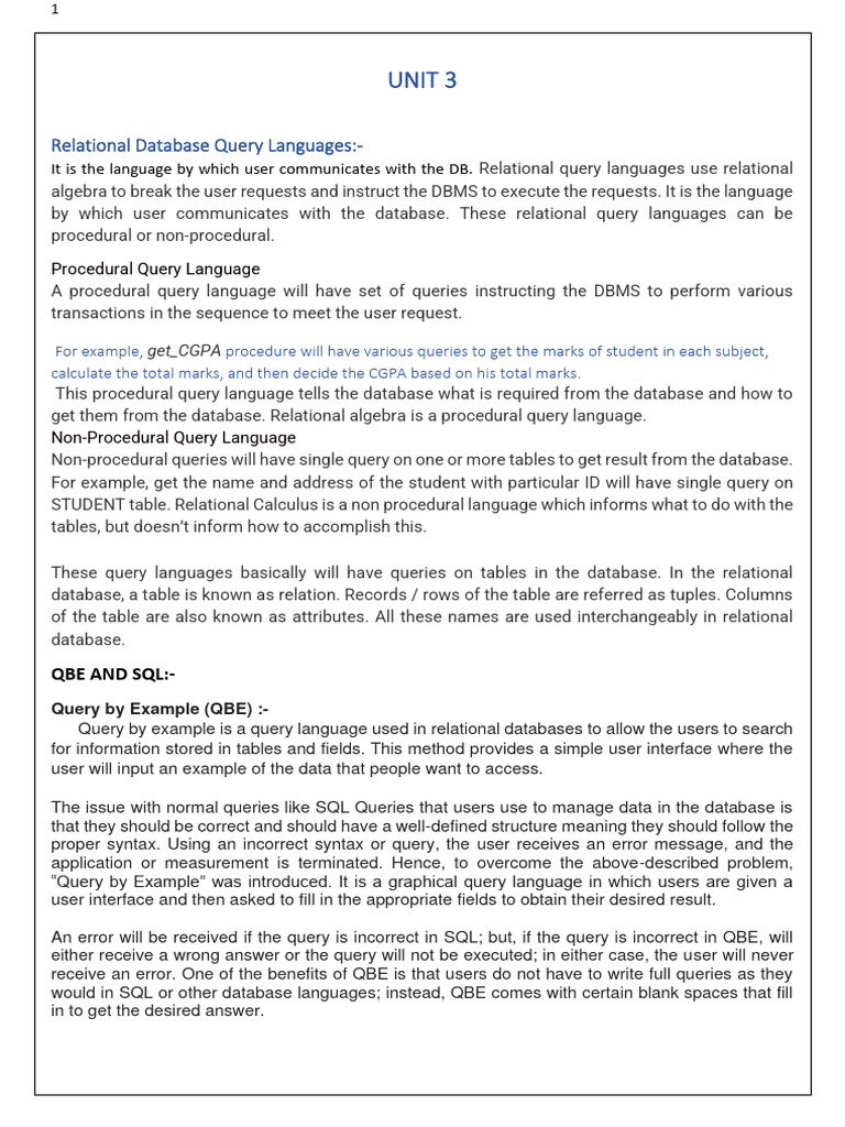 Adbms Modl3 | PDF | Teaching Methods & Materials | Computers