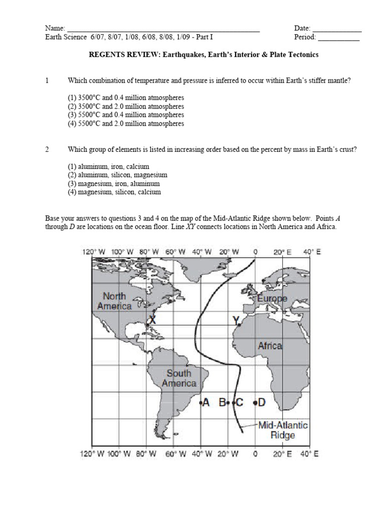 Earth Science Regents Review | PDF | Science & Mathematics