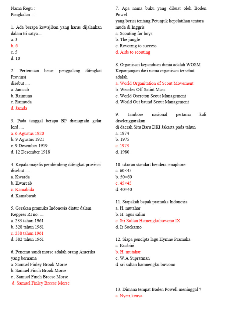 Bank Soal Acak | PDF