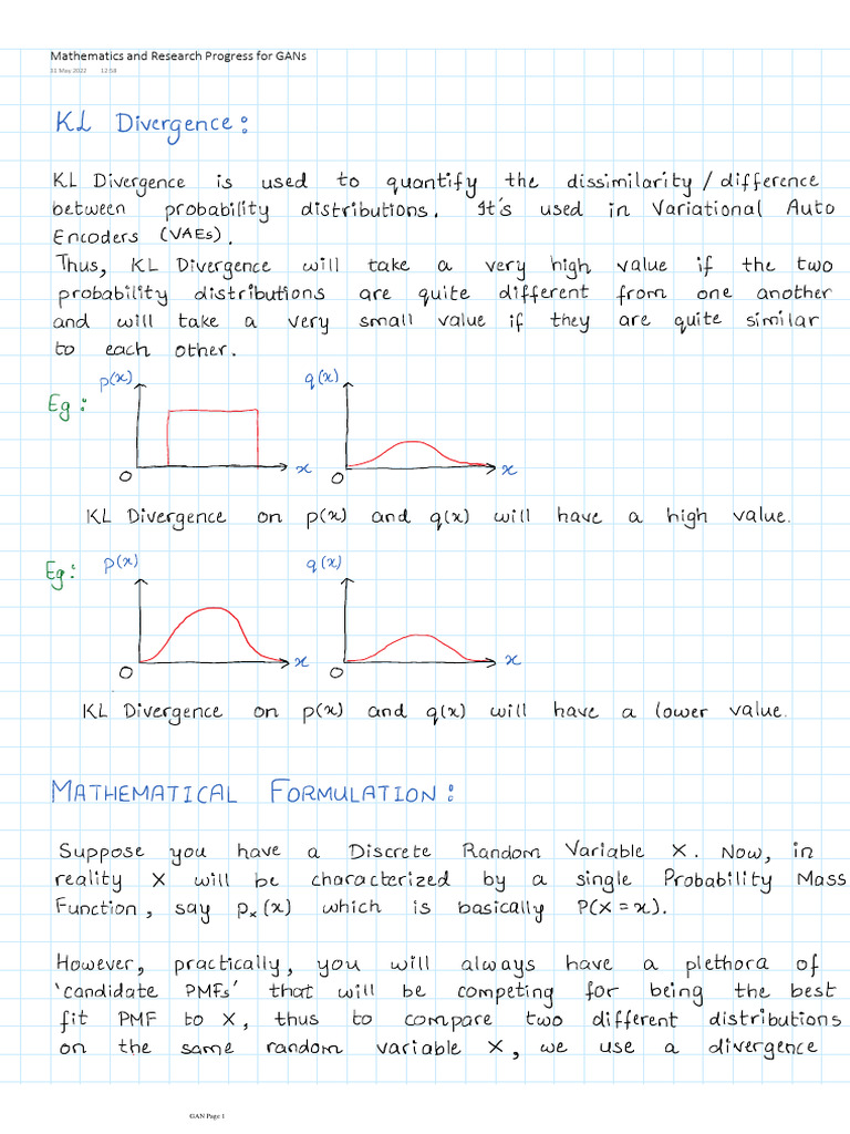 Useful Notes On Mathematics Related To Gan | PDF