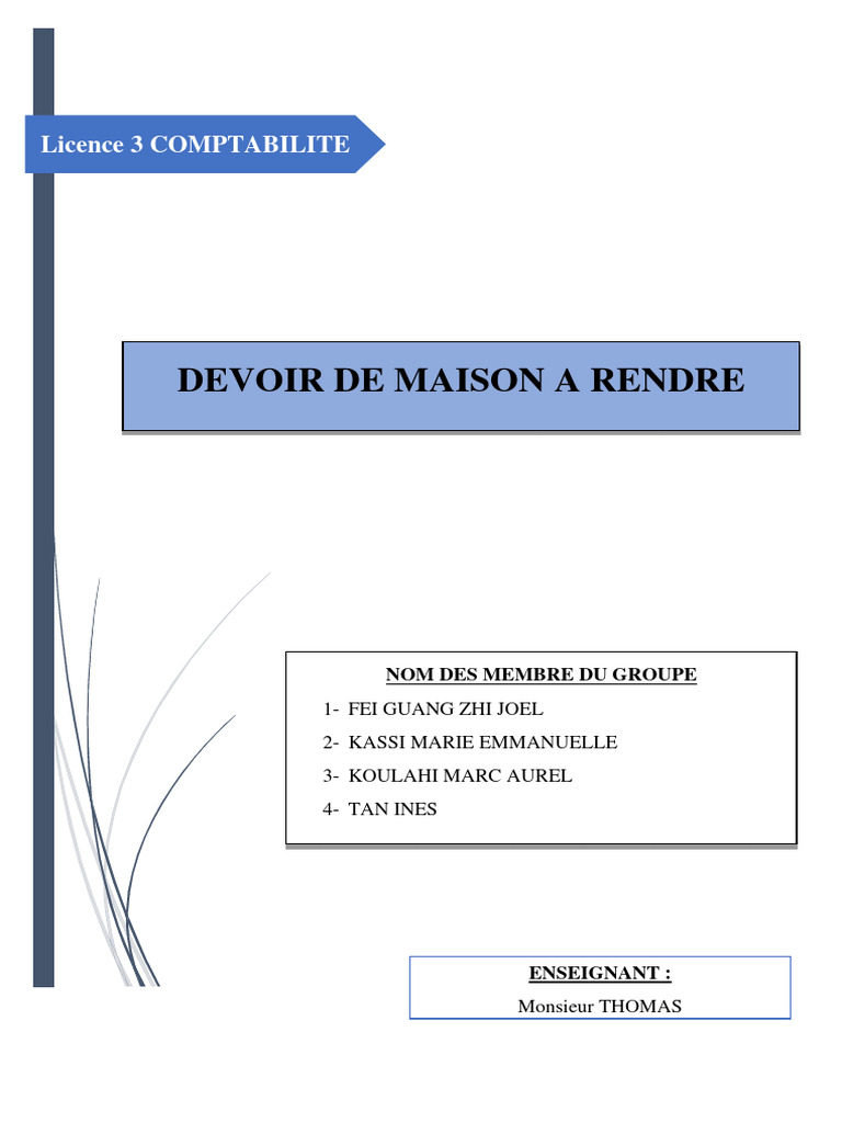 Exercice de Maison | PDF