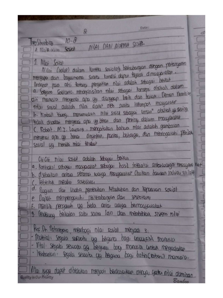 Tugas Sosiologi Theo X-8 | PDF